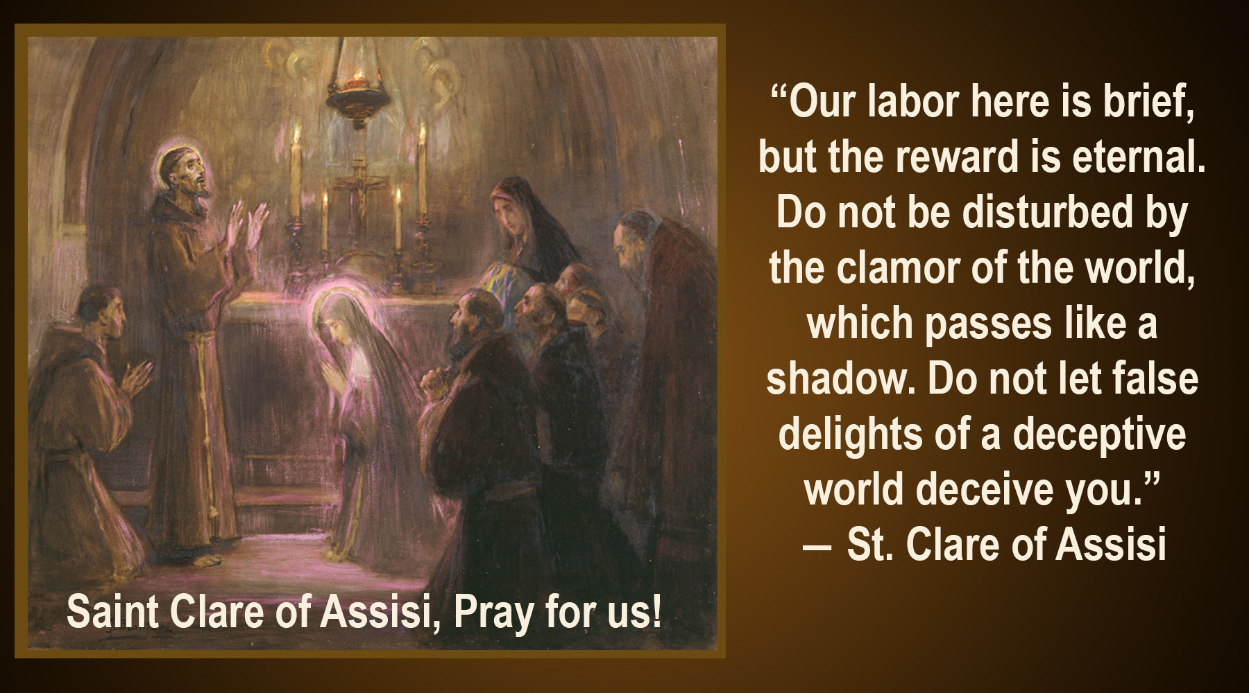 Feast of St. Clare of Assisi's Day, August 11 - 7 Sorrows Rosaries