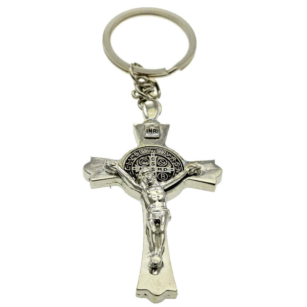 St Benedict Crucifix Keychain with a Prayer Booklet - 7 Sorrows Rosaries